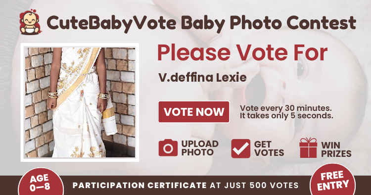 Vote For V.Deffina Lexie — CuteBabyVote Baby Photo Contest (September 2025)