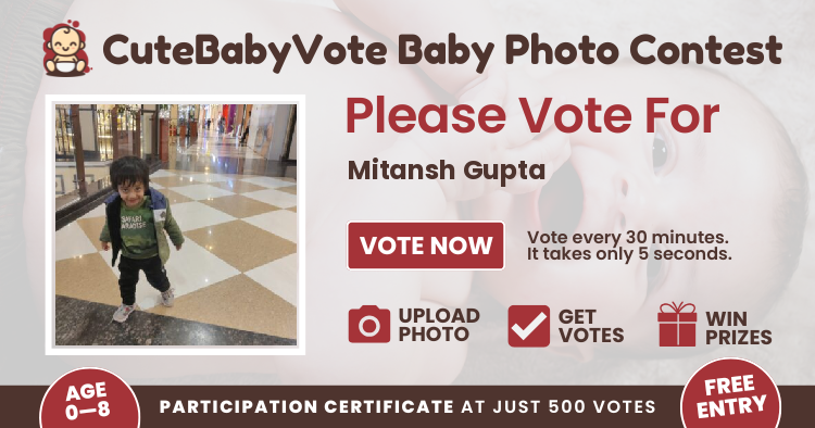 Vote For Mitansh Gupta — CuteBabyVote Baby Photo Contest (September 2025)