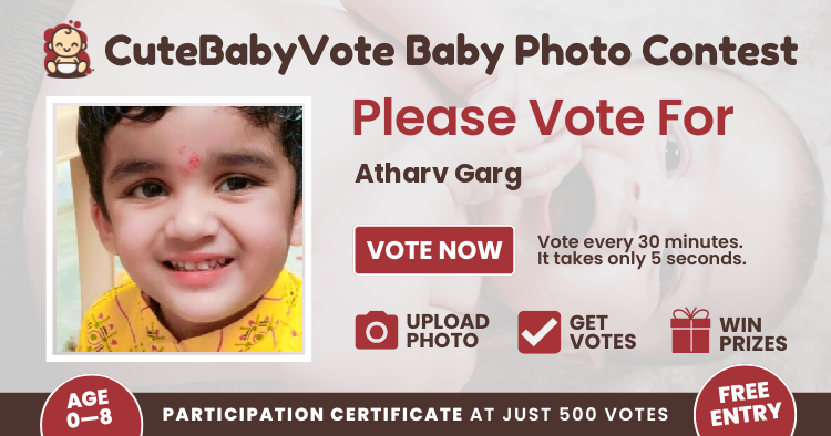 Vote For Atharv garg — CuteBabyVote Baby Photo Contest (September 2025)