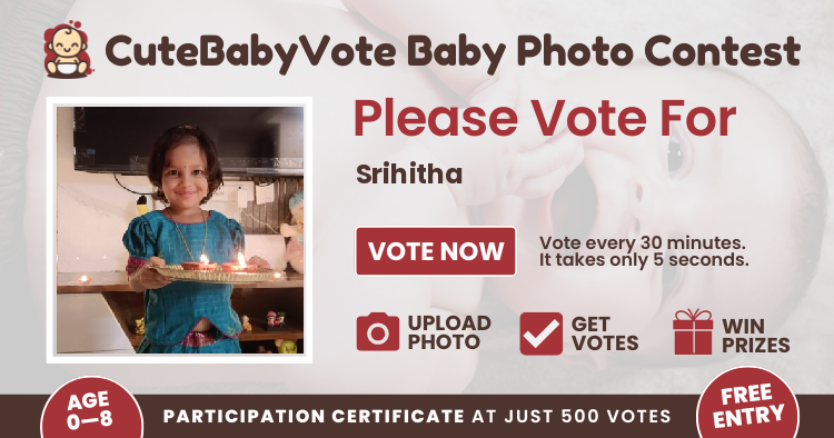 Vote For Srihitha — CuteBabyVote Baby Photo Contest (November 2025)